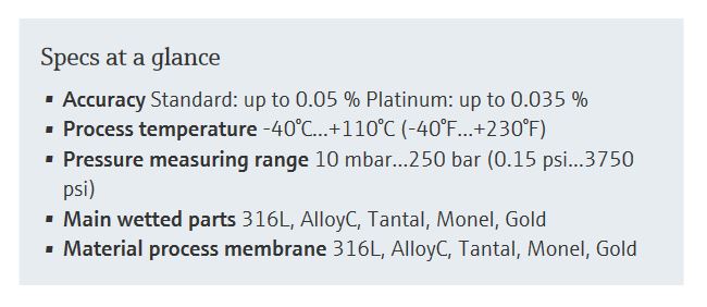 مشخصات و خرید ترانسمیتر اختلاف فشار اندرس هاوزر مدل Deltabar PMD75B