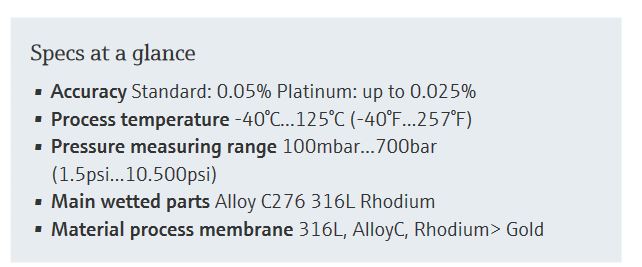 مشخصات و خرید ترانسمیتر فشار اندرس هاوزر Cerabar PMP71