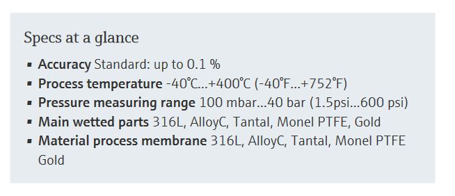 مشخصات و خرید ترانسمیتر اختلاف فشار اندرس هاوزر مدل Deltabar PMD78B