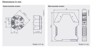 مشخصات و خرید ترانسمیتر دما دیجیتال هد و ریل مونت مدل T32.1S, T32.3S